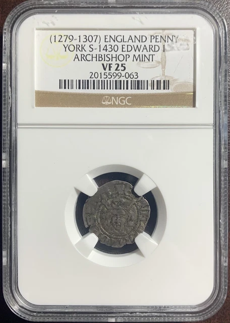NGC (1279-1307) ENGLAND PENNY YORKS-EDWARD I ARCHBISHOP MINT Nb £160.00 ...
