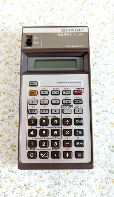 SHARP ELSI MATE EL-505 calcolatrice matematica college retrò anni '80 ...