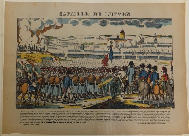 NAPOLÉON IER - Imagerie d'Epinal - "Bataille de Lutzen" - Vers 1860 EUR ...