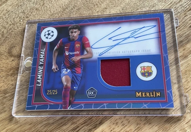 TOPPS MERLIN UCL 2024 Lamine Yamal Employee Exclusive On Card Auto ...