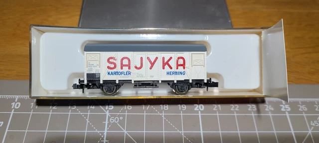 SPUR N, ROCO 25342, DSB Güterwagen SAJYKA, guter Zustand in OVP EUR 34 ...