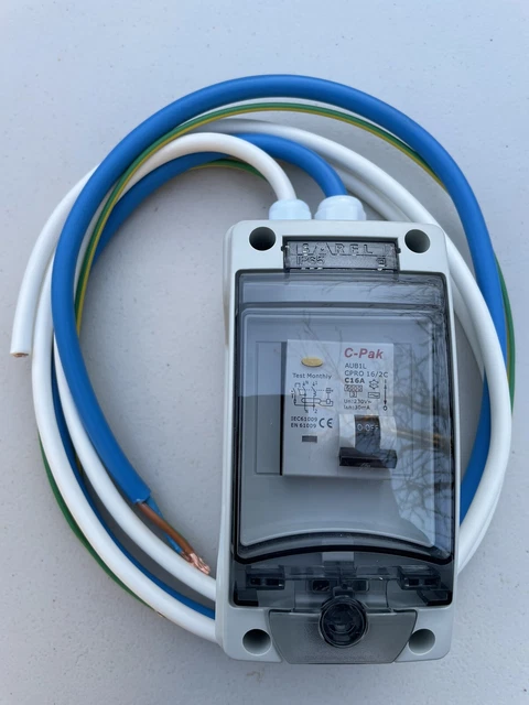 PREWIRED MAINS CONSUMER Unit Fuse Box Camper Van 240V Double Pole RCD ...