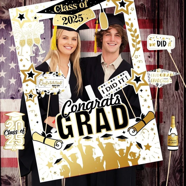 CONGRATULATION GRADUATION PHOTO Props High School College $20.99 ...