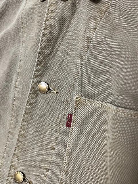 LEVIS ENGINEER COAT Chore Jacket Railroad Utility M Beige/Brown/Tan ...
