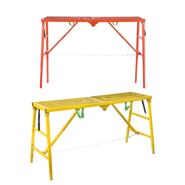 FOLDING WORK PLATFORM Scaffold Adjustable Height Scaffolding Portable ...