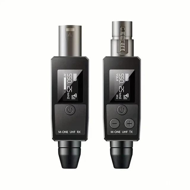 CONVERTISSEUR DE MICROPHONE Sans Fil UHF ÉMetteur-RéCepteur XLR pour ...