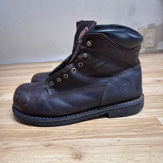 MENS IRISH SETTER 83624 Farmington Brown Leather Steel Toe Work Boots ...