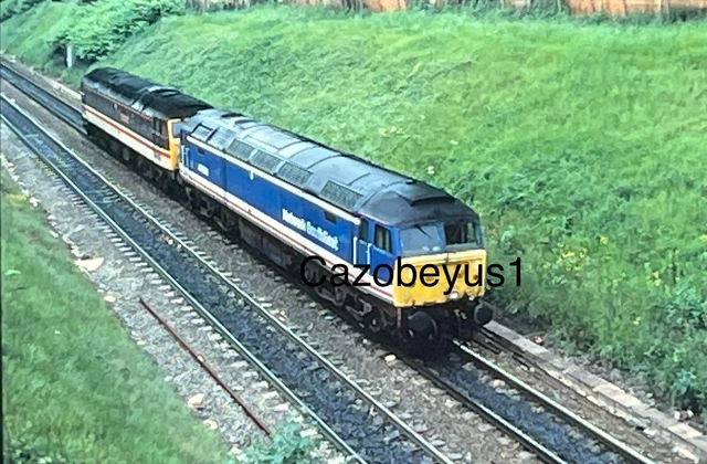 ORIGINAL 35MM TRAIN BR Class 47 47530 & 47825 @ St Andrews 8-6-91 ...