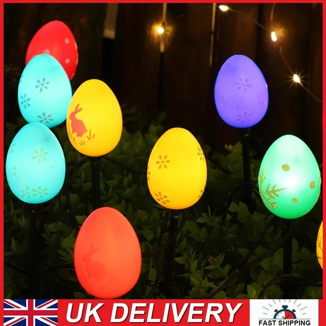 SOLAR EASTER EGG Decorative Lights 20LED Lights for Outdoor Garden ...