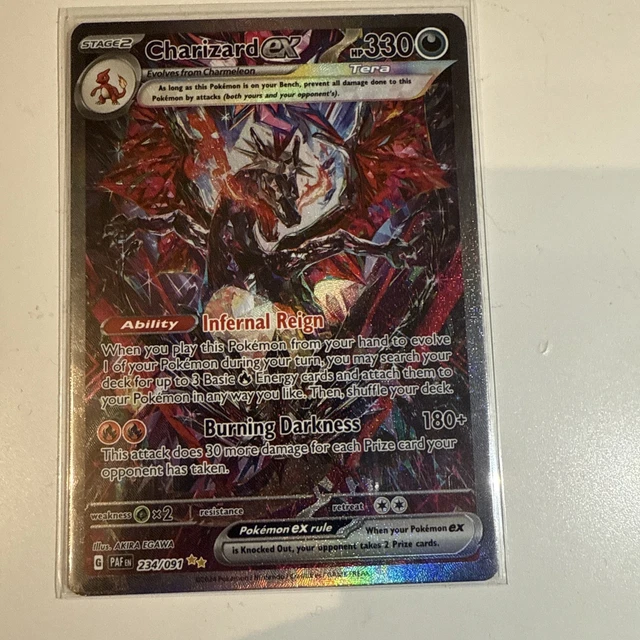 POKÉMON CHARIZARD EX Secret Illustration Rare Paldean Fates 234/091 NM ...