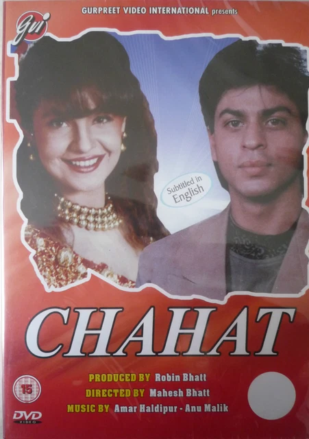 CHAHAT - GVI ORIGINAL BOLLYWOOD DVD-Shahrukh Khan, Pooja Bhatt ...