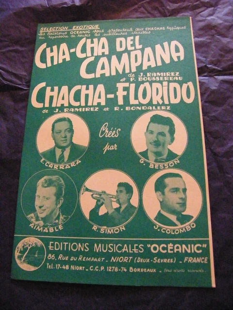 SPARTITO CHA DEL Campana Ramirez Boussereau Cha Dito Carrara Besson EUR ...