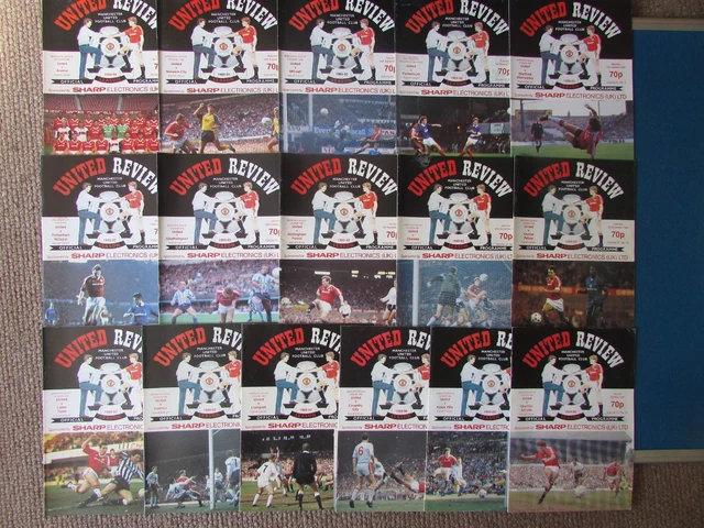 MANCHESTER UNITED HOME Programmes 1989/90 Joblot of 16 - All Listed £11 ...