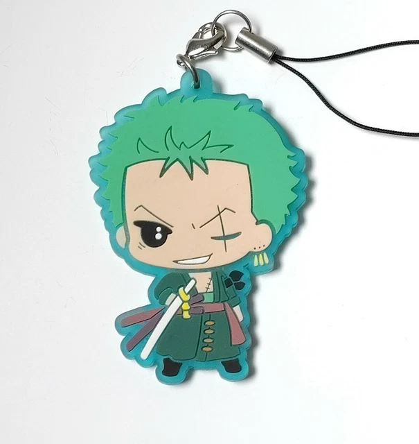 RORONOA ZORO ONE Piece Rubber Strap Keychain Mini Figure Toy From Japan ...