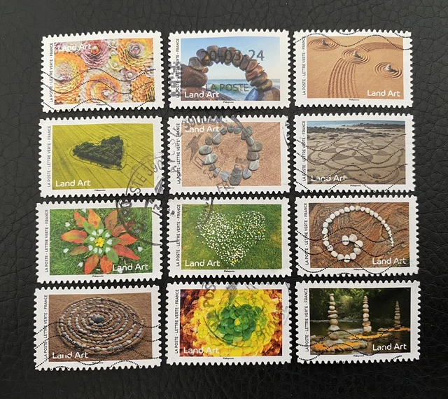 SÉRIE « LAND ART » - 12 timbres France 2024 Nouveauté ! - D85 EUR 1,00 ...