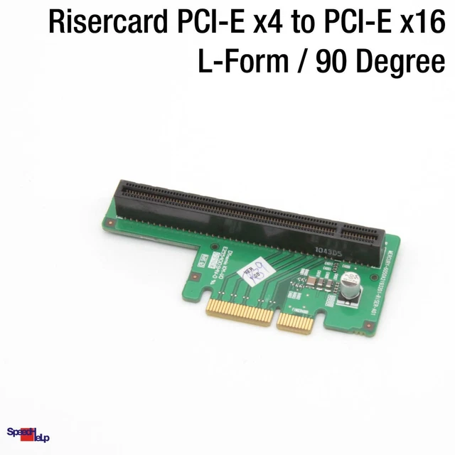 PCI-E X4 TO PCI-EXPRESS x16 RISER CARD RISERCARD RISERKARTE 90 DEGREE ...