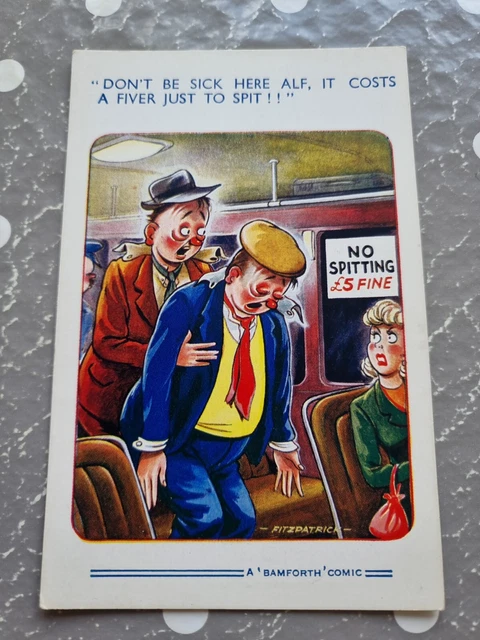 VINTAGE SAUCY SEASIDE Comic Postcard BAMFORTH BLACK TRIANGLE NO 1967 ...