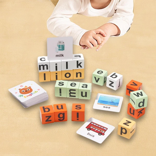 JEUX D'ORTHOGRAPHE FACILES à utiliser, puzzle de lettres pour enfants d ...