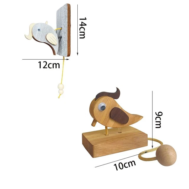 HAND HELD DOOR Knocker Wooden Woodpecker Doorbell Knocking Tool $12.62 ...