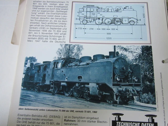 BAHN LOKAUFRISSE DAMPF Personenzug 153 Lok 45-49 Braunschweig ...