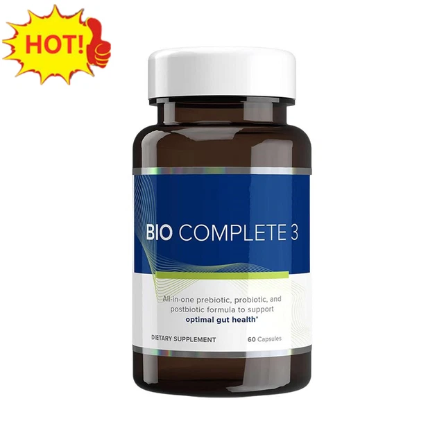 BIO COMPLETE 3 Capsules 60 Count Prebiotic Probiotic Postbiotic ...