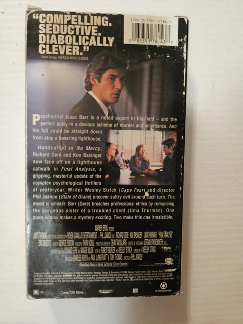 FINAL ANALYSIS VHS Richard Gere, Kim Basinger EUR 1,87 - PicClick FR FINAL ANALYSIS VHS Richard Gere, Kim Basinger EUR 1,87 - PicClick FR