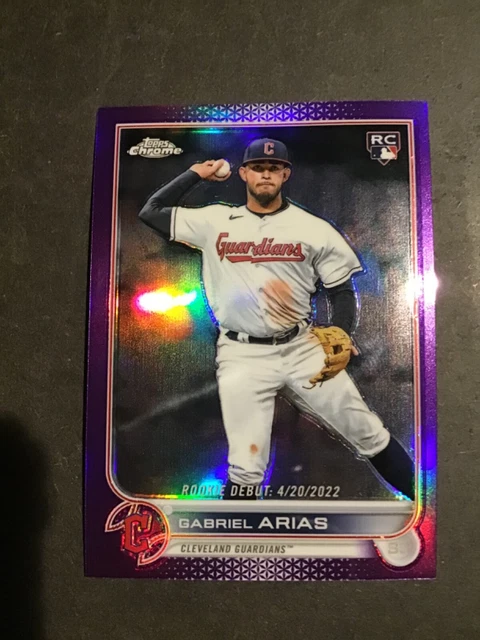 2022 TOPPS MISE à jour chrome Gabriel Arias recrue violet débuts ...