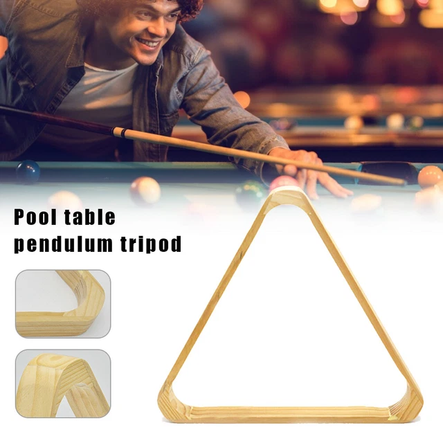 POOL TRIANGLE WOODEN Rack Billiard Balls Pool Table Tripod $16.39 ...
