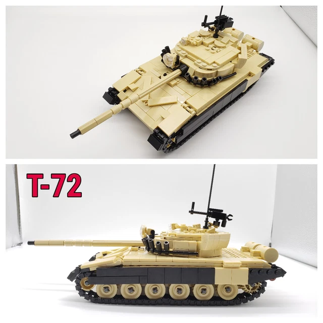 RUSSIA SOVIET ARMY T-72 Tank Russian MOC block Iraqi Syrian Gulf War ...
