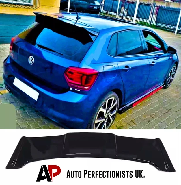 VW POLO MK6 AW GTI R Batman Style Rear Gloss Black Roof Spoiler Boot ...