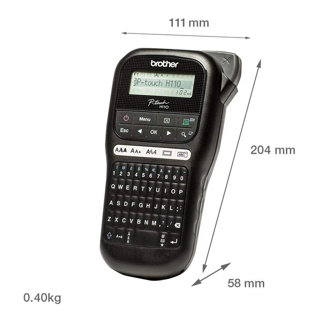 BROTHER PT H110 Label Printer P Touch Labeller QWERTY Keyboard Handheld ...