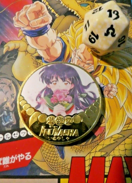 INUYASHA ANIME MANGA Gold Metal Coin Card M100 Carte Medal Piece #3 ...