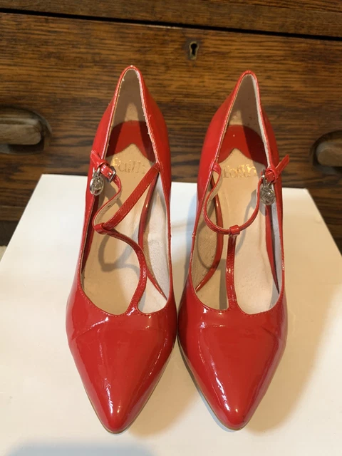 FAITH SHINY PVC t bar pointed toe high heels stilettos shoes Mary Jane ...