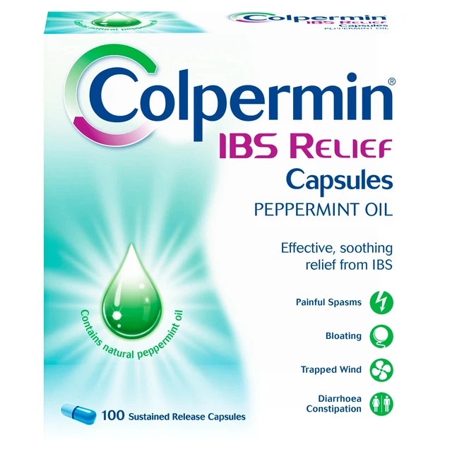 COLPERMIN IBS RELIEF Peppermint Oil-100 Capsules Ibs Relief. £24.59 ...