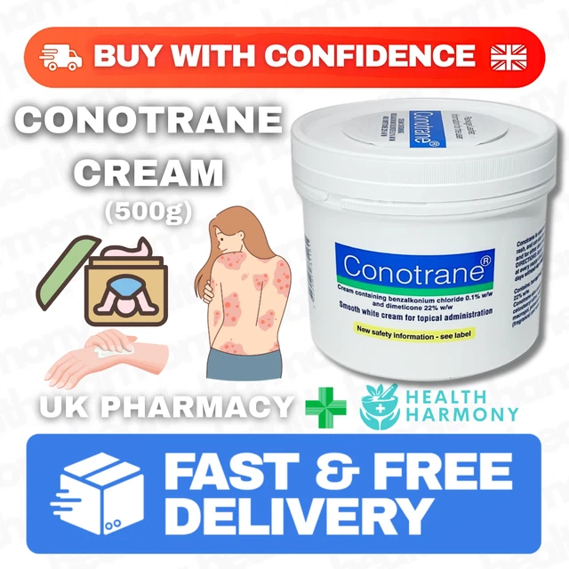 CONOTRANE 500G ANTISEPTIC Soothing Cream Nappy Rash Bed Sores Irritated skin 13.99 PicClick UK