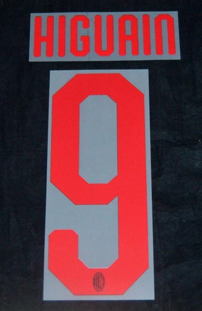 AC MILAN HIGUAIN 9 Football Name/Number Set Kit Away Serie a 2018/19 £ ...