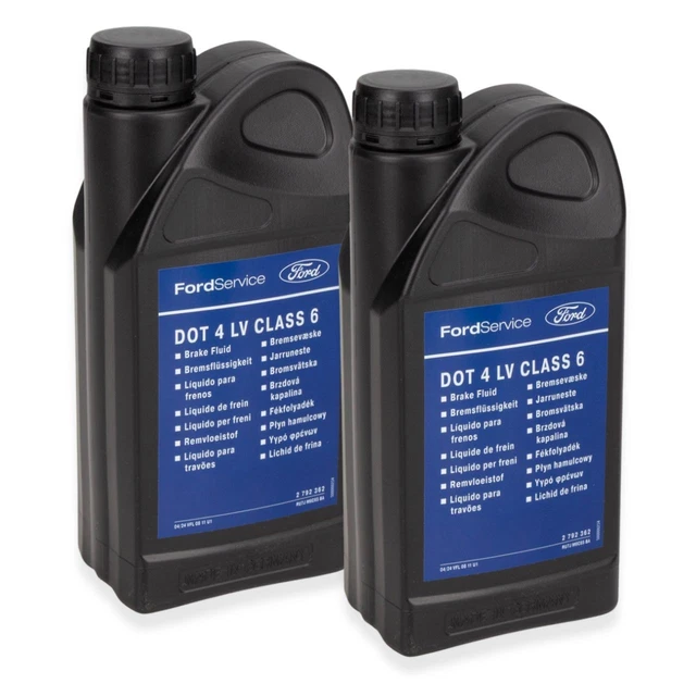 2L 2 LITER ORIGINAL Ford Bremsflüssigkeit DOT 4 LV CLASS 6 WSS-M6C65-A2 ...
