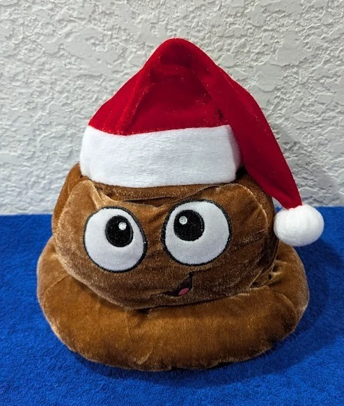SANTA EMOJI POOP Swirl Plush Emoticon Emoji Hat, Christmas Edition Hat ...