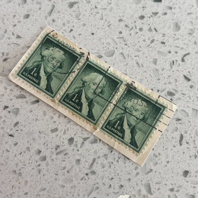 RARE VINTAGE GEORGE Washington One Cent Stamp Green £626.68 - PicClick UK