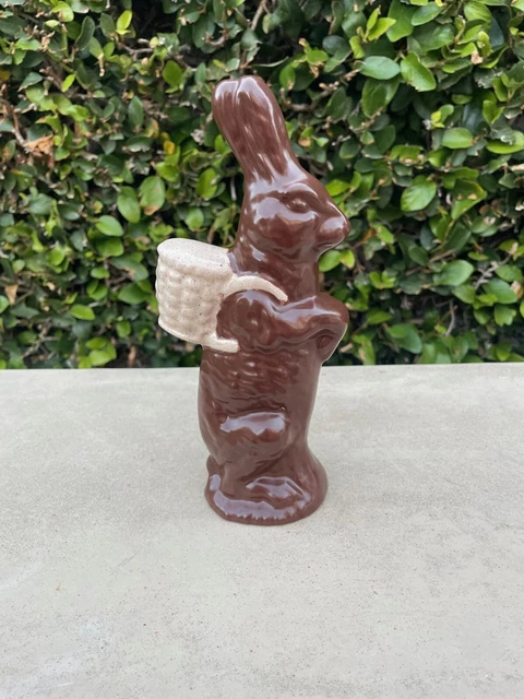 CLASSIC CERAMIC CHOCOLATE Easter Bunny, 8 1/2 inches, Easter decor £22. ...
