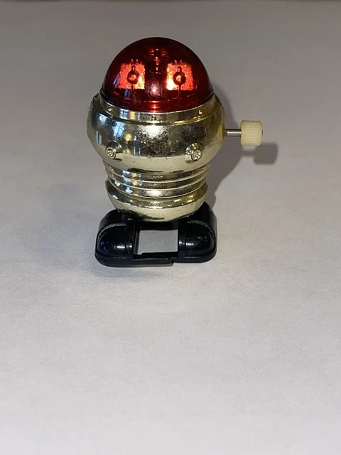 VINTAGE MINI TOMY Rascal Wind Up Robot 1977 Pocket Silve Red Black Sci ...