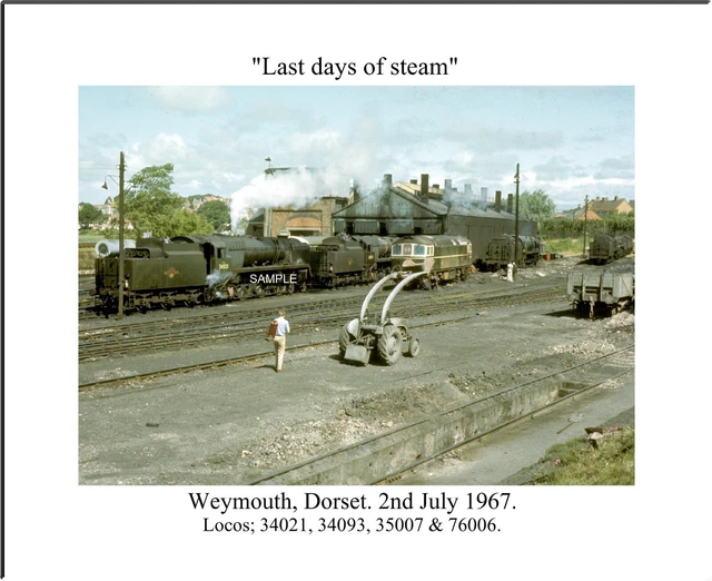 WEYMOUTH RAILWAY, DORSET. 1967 LAST DAYS oF STEAM PHOTO 10 x 8 £6.90 ...