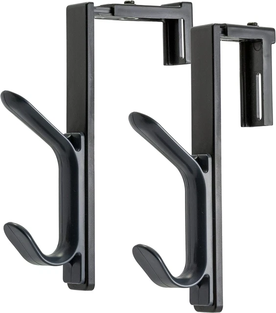 DOUBLE COAT HOOKS for Cubicle Panels, Adjustable, Comes in 2 Pack ...