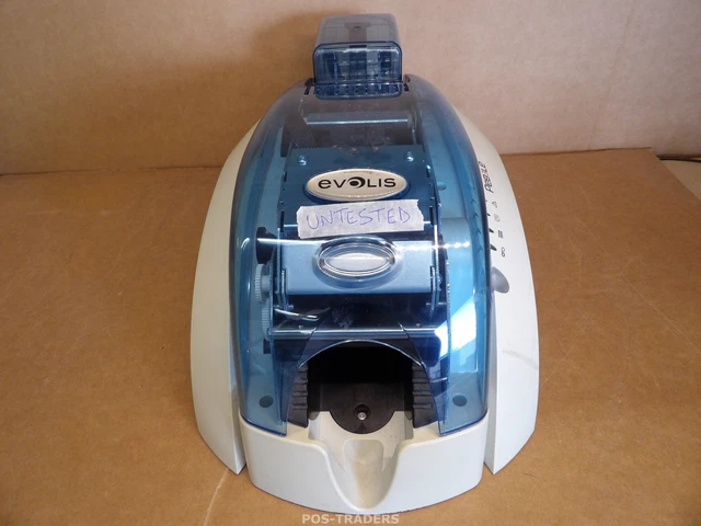 EVOLIS PEBBLE 3 Basic Color PVC & Plastic ID Card Printer USB Parallel ...