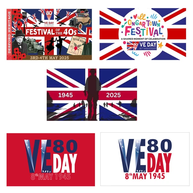 VE DAY 80TH Anniversary Victory In Europe Decorations Memorabilia Flag ...