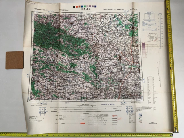 ORIGINAL WW2 BRITISH Army / RAF Maps of Germany - Halle £25.00 ...