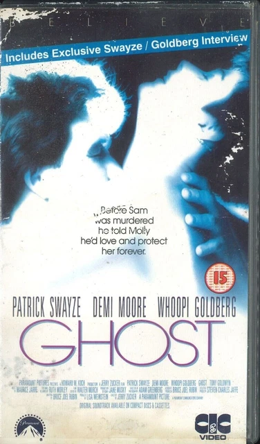GHOST (1990) VHS, Patrick Swayze, Demi Moore, Whoopi Goldberg, Jerry ...