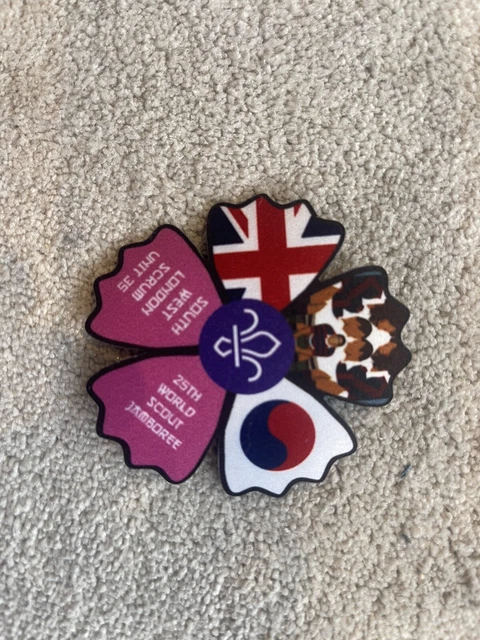 25 WSJ WORLD Scout Jamboree Korea 2023 UK Einheit 35 GLSW Abzeichen ...