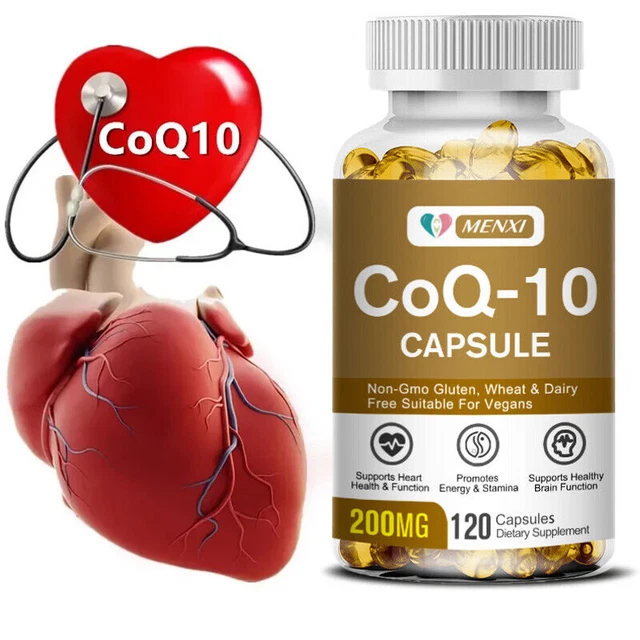 COENZYME Q-10 COQ10 Capsules 200mg For Men Women Heart Health Energy ...