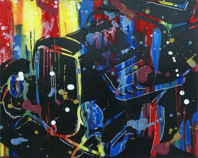 ORIGINAL PAINTING &HEMI Powered Hot Rod Pop" Old School 1932 Ford Pop ...